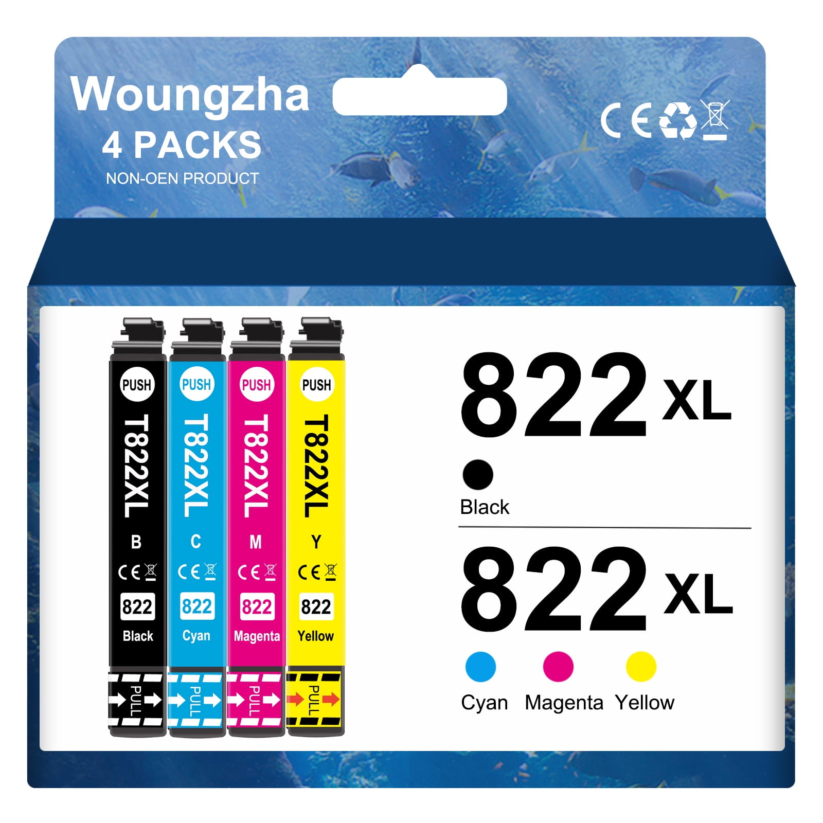 822XL Ink Cartridges for Epson Ink 822 XL T822XL T822 Combo Pack for ...