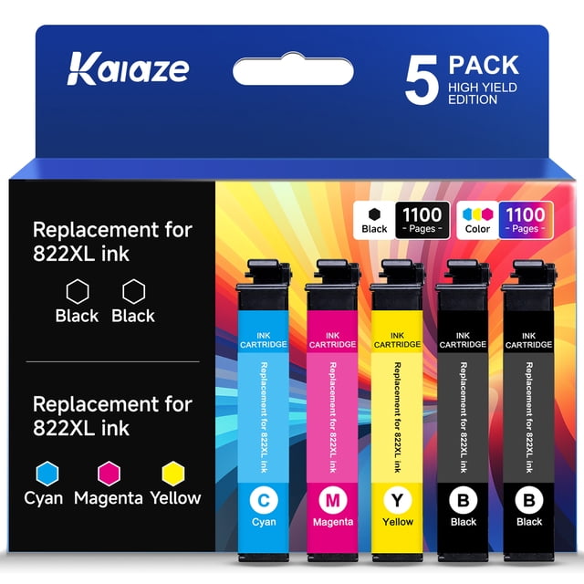 822XL Ink 822 Ink Cartridge Compatible for Epson 822 Ink Cartridge ...