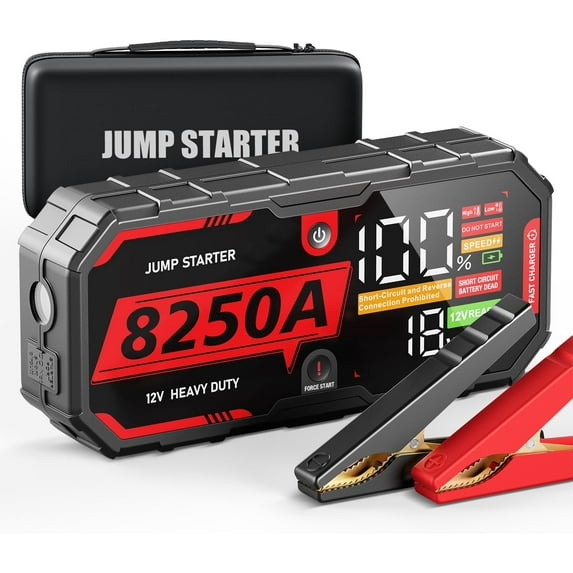 8250A Jump Starter Heavy Duty Jumper Starter Portable Battery Pack (Up ...
