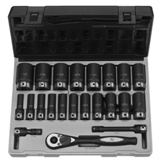 82622D 0.5 in. Drive 22pc Fractional Deep Duo-Socket Set - 6 Pt ...