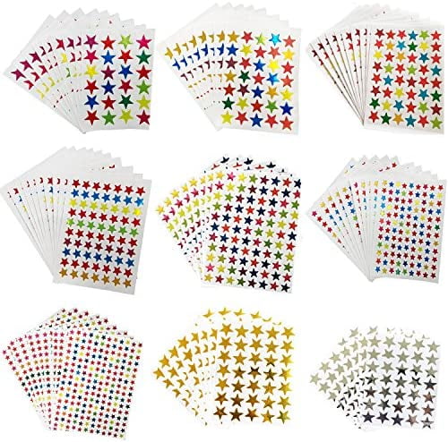 8270 Count Colorful Stickers Self-Adhesive Stickers Stars Labels ...