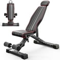 827LBS, 98% Pre-Assembled, Foldable Gym Bench with 84 Positions Incline ...