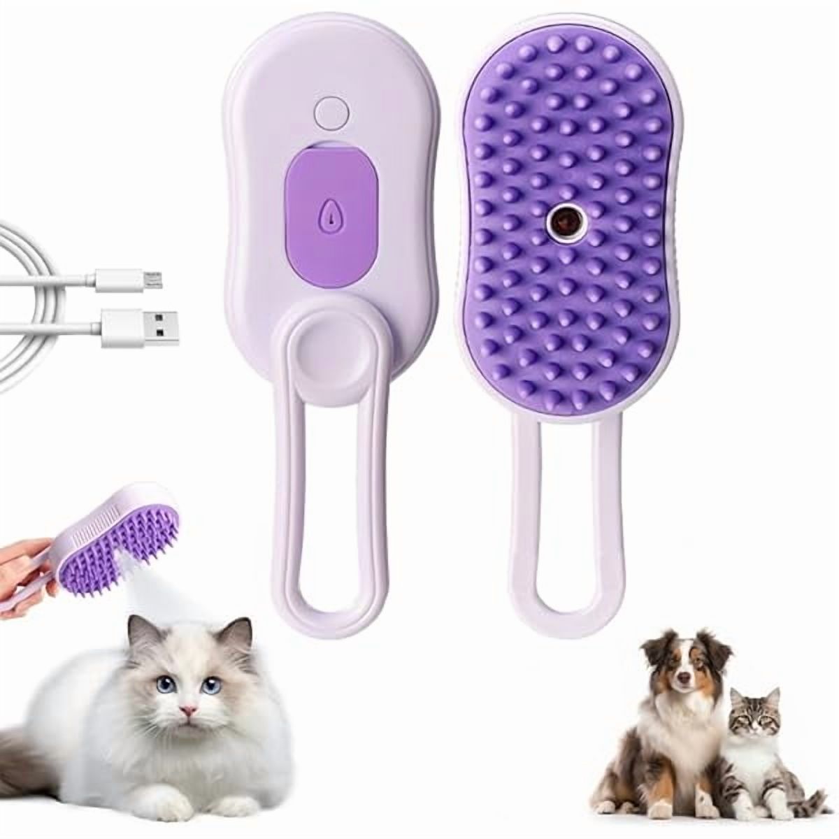829 Cat Steam Brush,2025 Upgrade Pet Steam Groomer Comb, 3 In 1 Hair ...