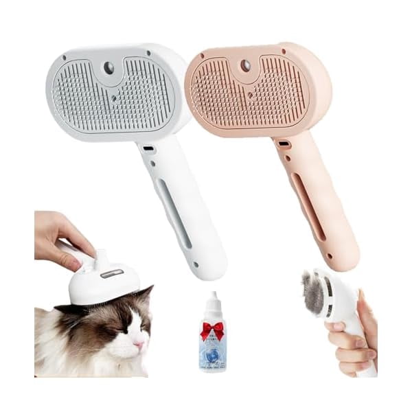 829 Kivori Pet Grooming Brush Steamer, 2025 New Steam Spray Brush For ...
