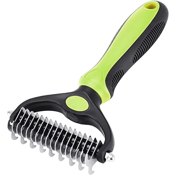 829 Pet Grooming Tool - 2 Sided Undercoat Rake for Cats and Dogs - Safe ...
