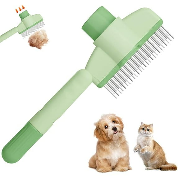 829 Pet Hair Removal Comb Flea Comb, 2025 New Cat Grooming Brush with ...