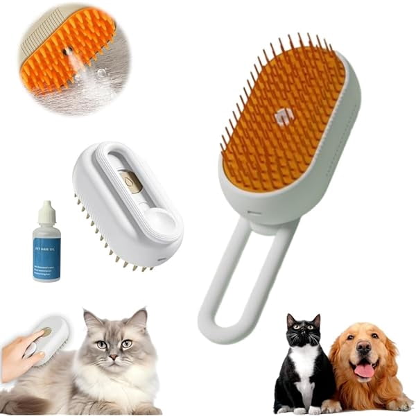 829 Pet Steam Groomer Comb,2024 Upgraded 3 in 1 Cat Steam Brush Pet ...