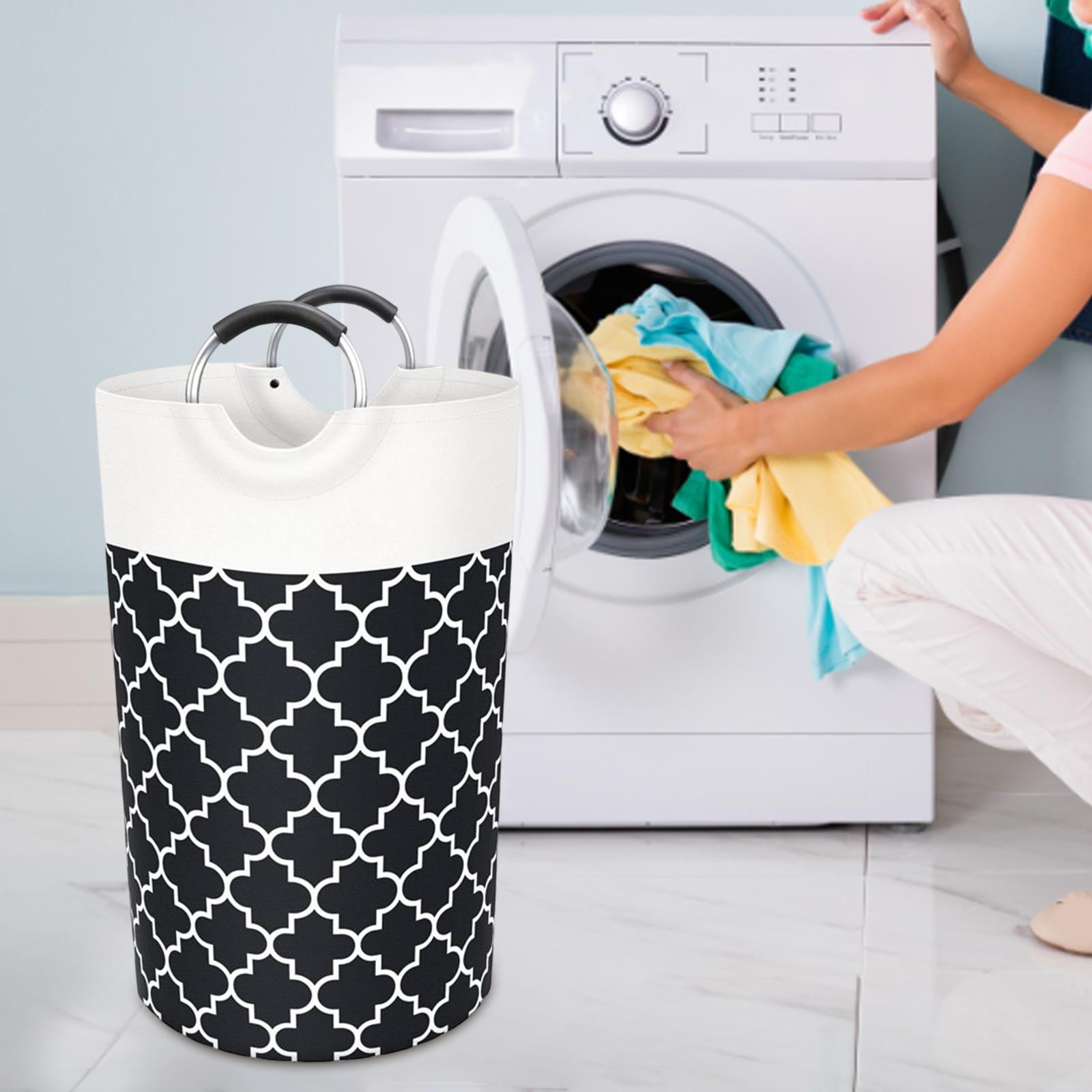 82L Laundry Basket, Standing Laundry Bag for Home with Handles ...
