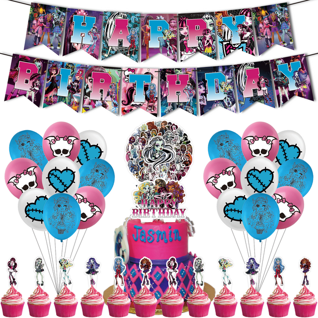 82PCS For Monster high Theme Birthday Party Decorations,Party Supply ...
