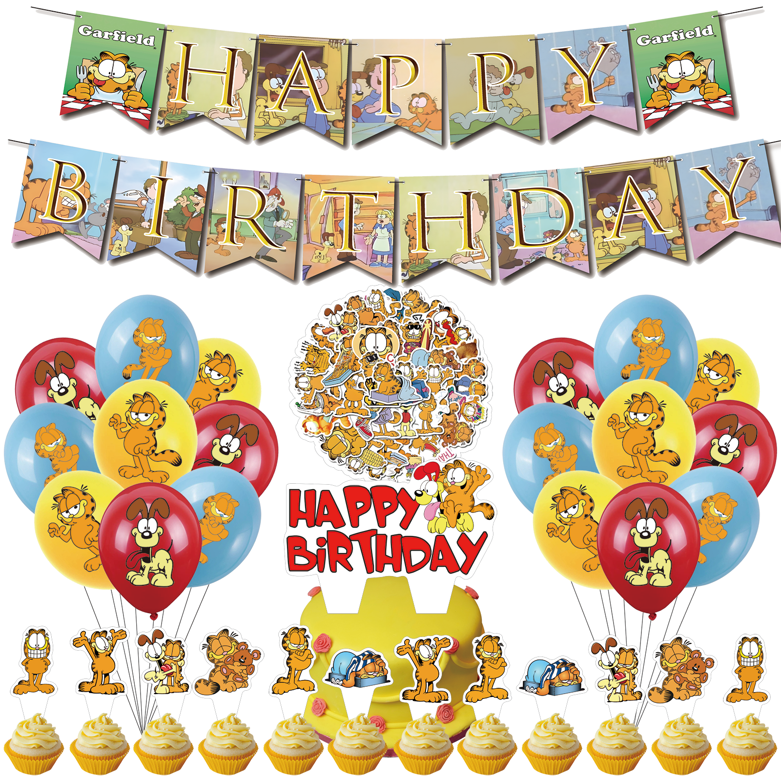 Customer reviews for 82PCS For Garfield Theme Birthday Party ...