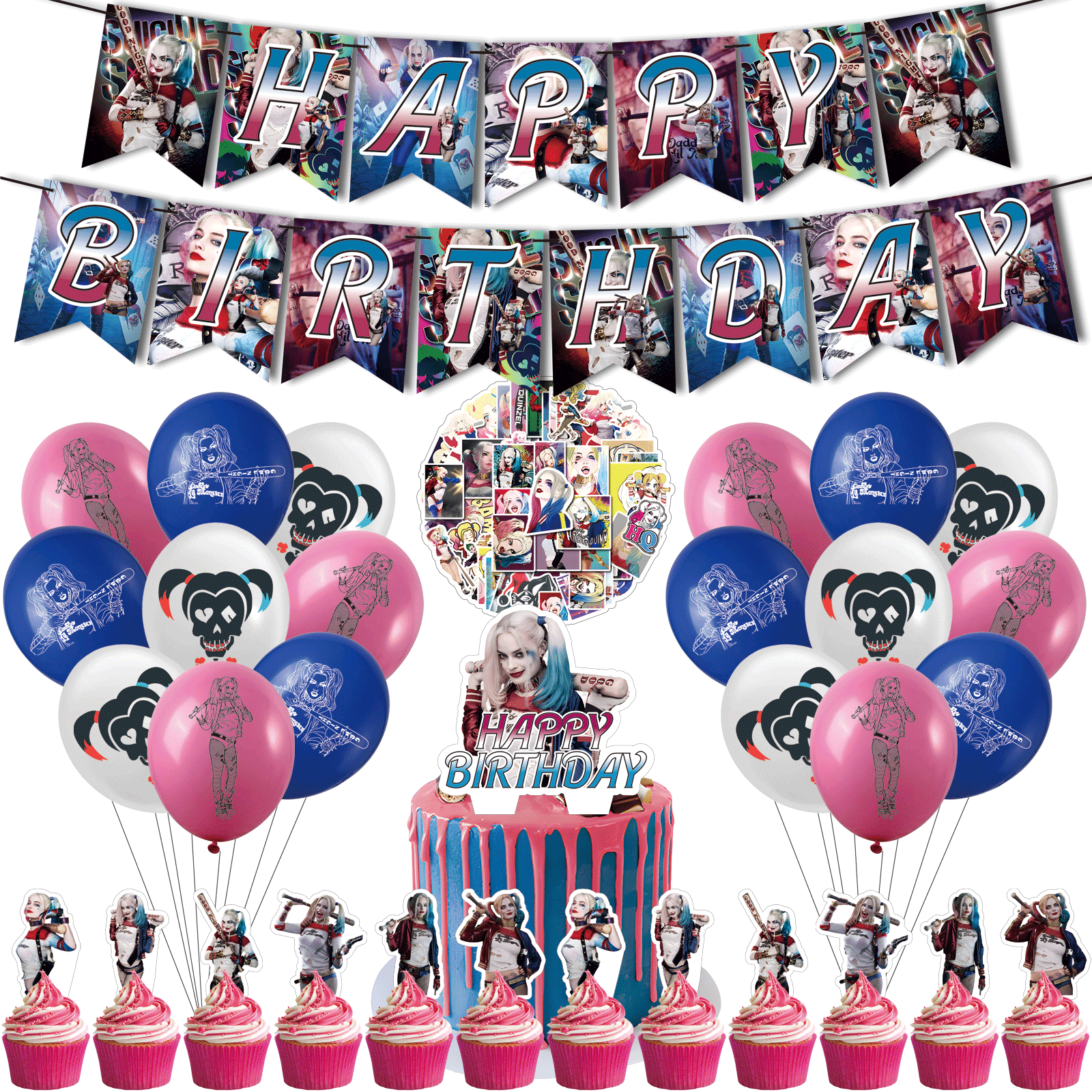 82PCS For Harley Theme Birthday Party Decorations,Party Supply Set for ...