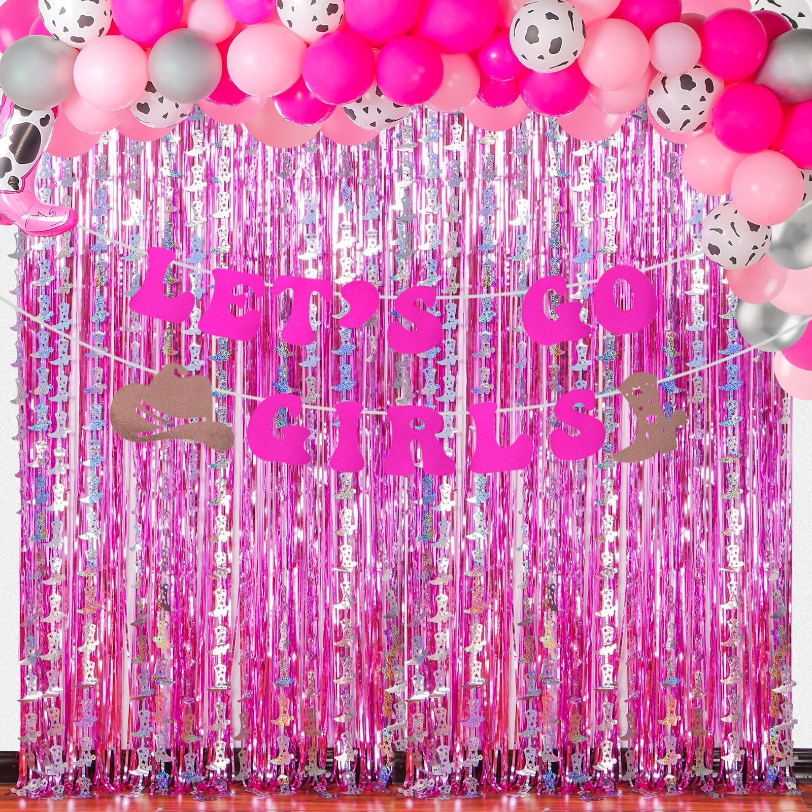 82Pcs Cowgirl PartyEGSC Decorations Let's Go Girls Disco Cowgirl Party ...