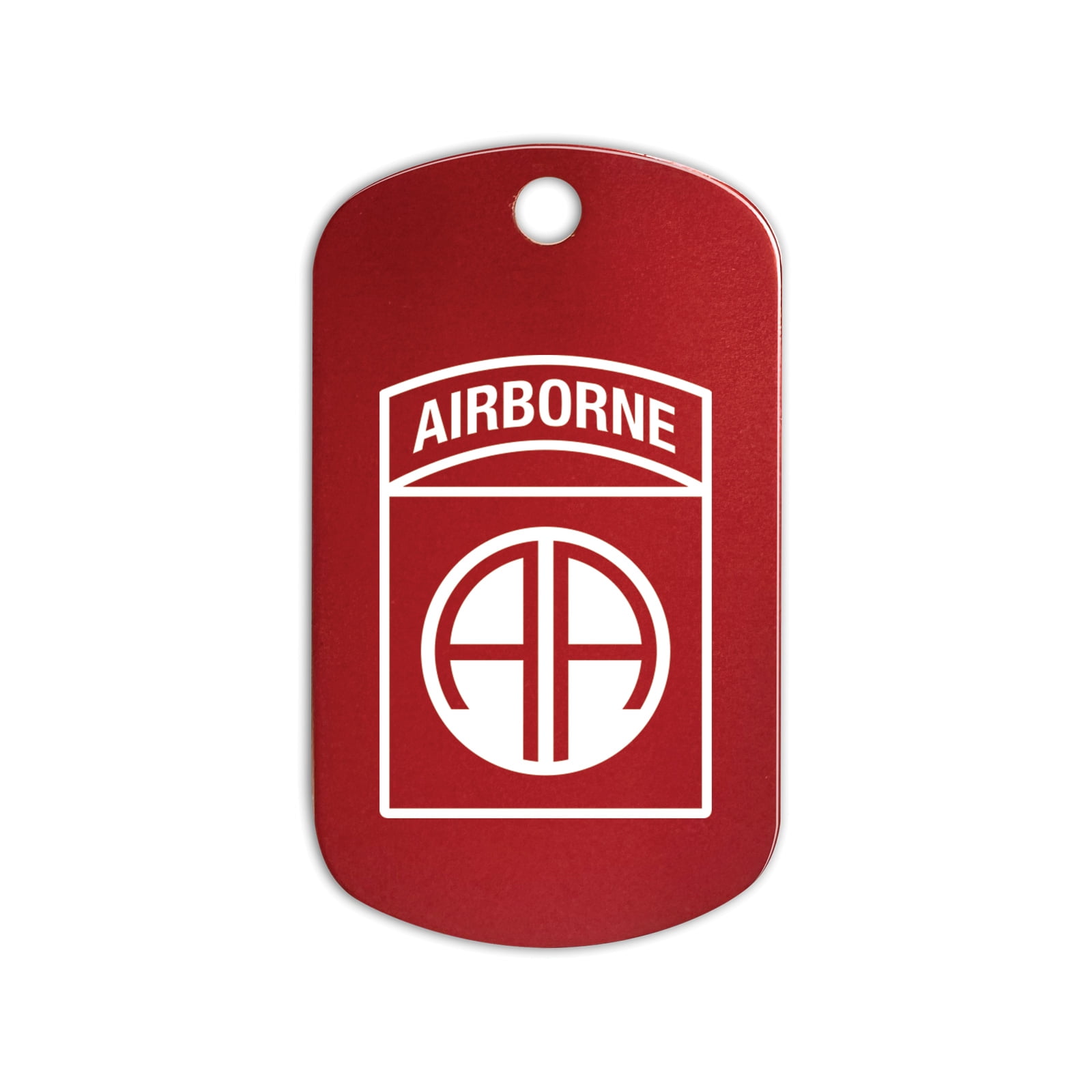 82nd Airborne Division GI Dog Tag Aluminum Keychain parachute fort ...