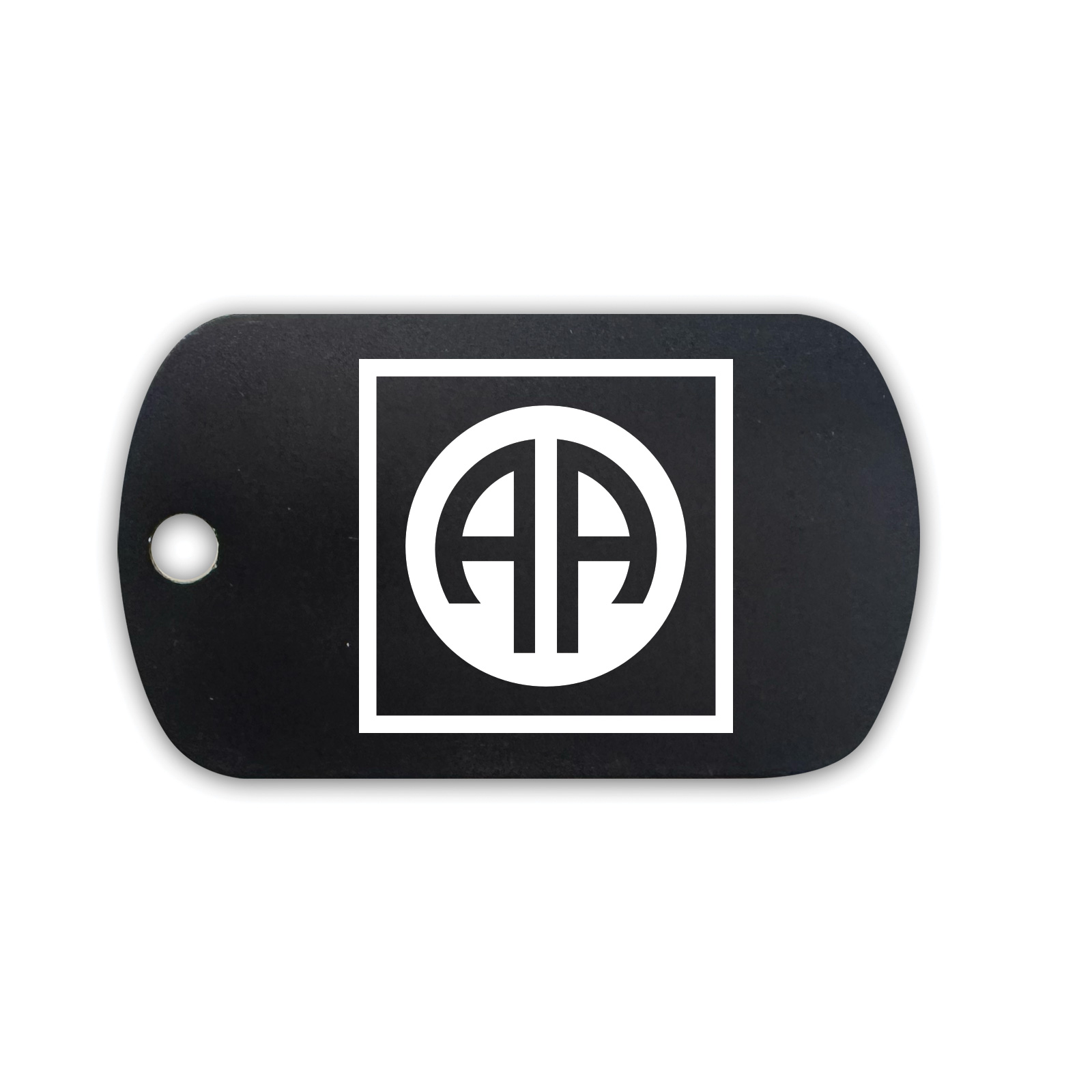 82nd Airborne Division V2 GI Dog Tag Aluminum Keychain - Black ...