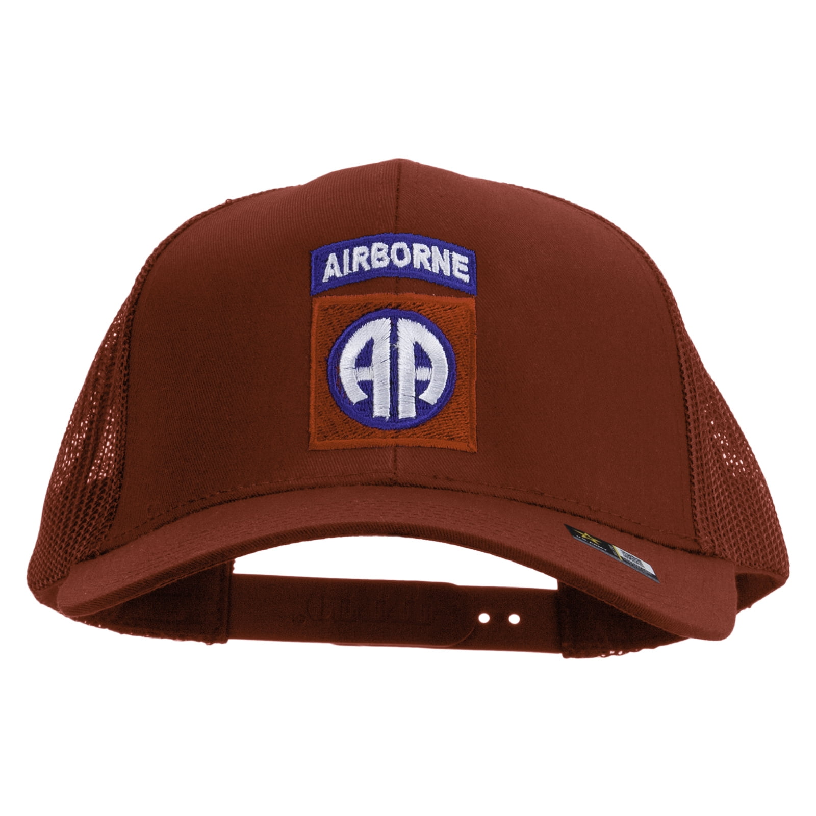 82nd Airborne Military Embroidered Solid Cotton Twill Mesh Prostyle Cap ...