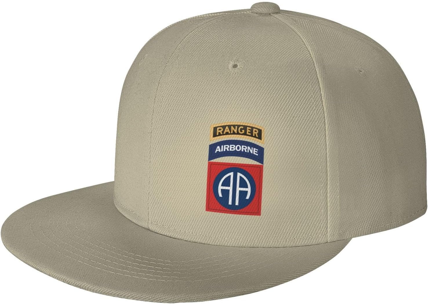 82nd Airborne with Ranger Flat Brim Cap Unisex Flat Bill Baseball Cap ...