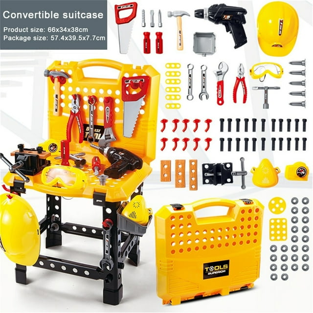82pcs Kids Tool Bench Toy - Stem Construction Kid Tool Set Toddler ...