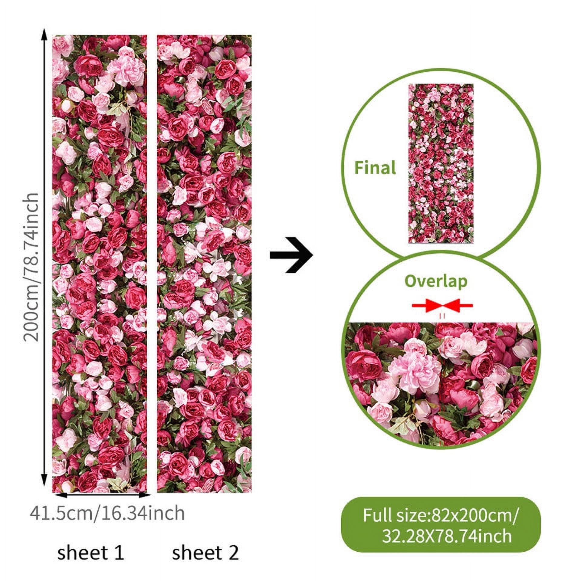 82x200cm Door ration Waterproof Wall Stickers Sweet Pink Rose Bedroom ...