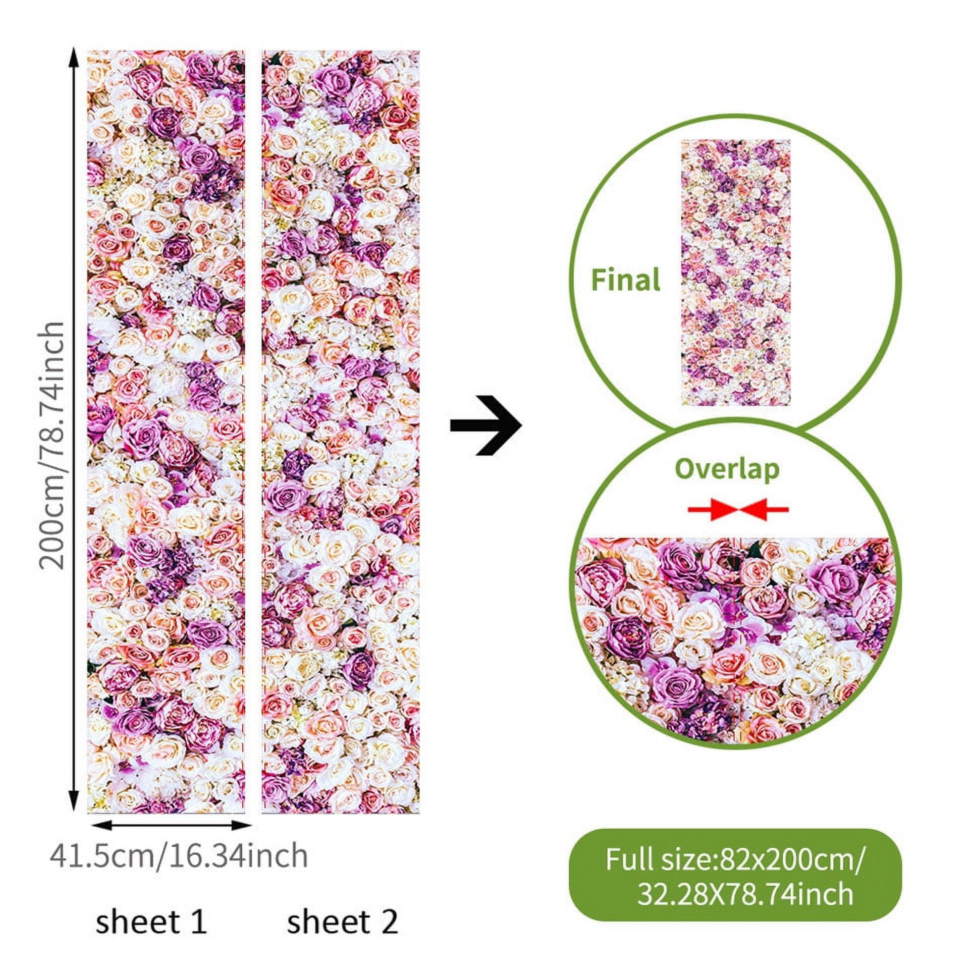 82x200cm Door ration Waterproof Wall Stickers Sweet Pink Rose Bedroom ...