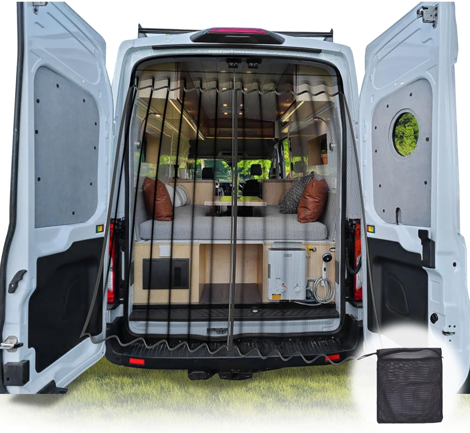 83''H x 59''W Magnetic Van Bug Screen Fit for Mercedes Sprinter, Ford ...