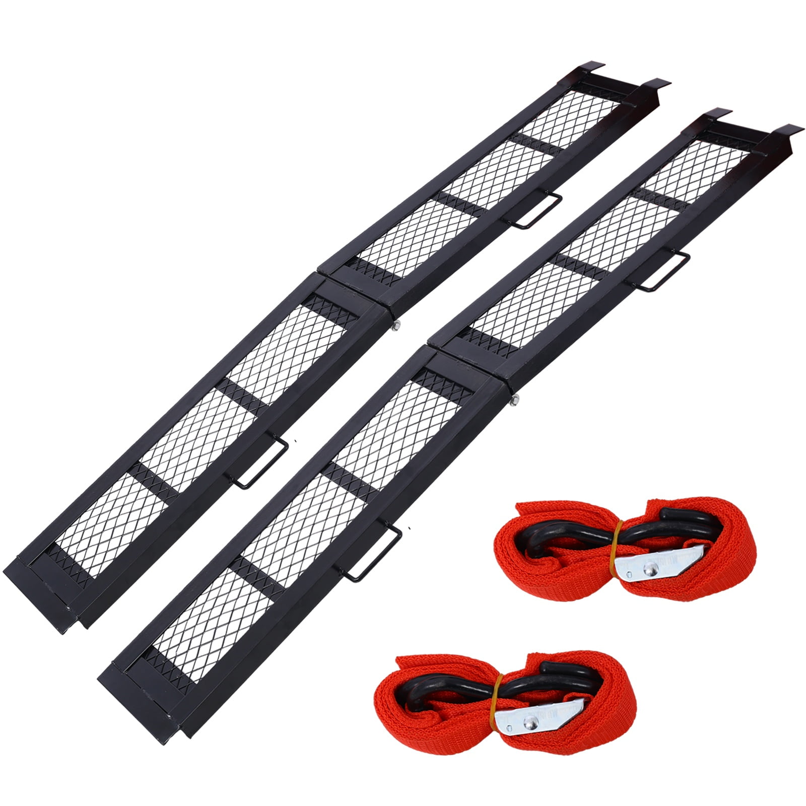 83" Heavy Duty Folding Loading Ramps (Pack of 2), 800LB Capacity Steel ...