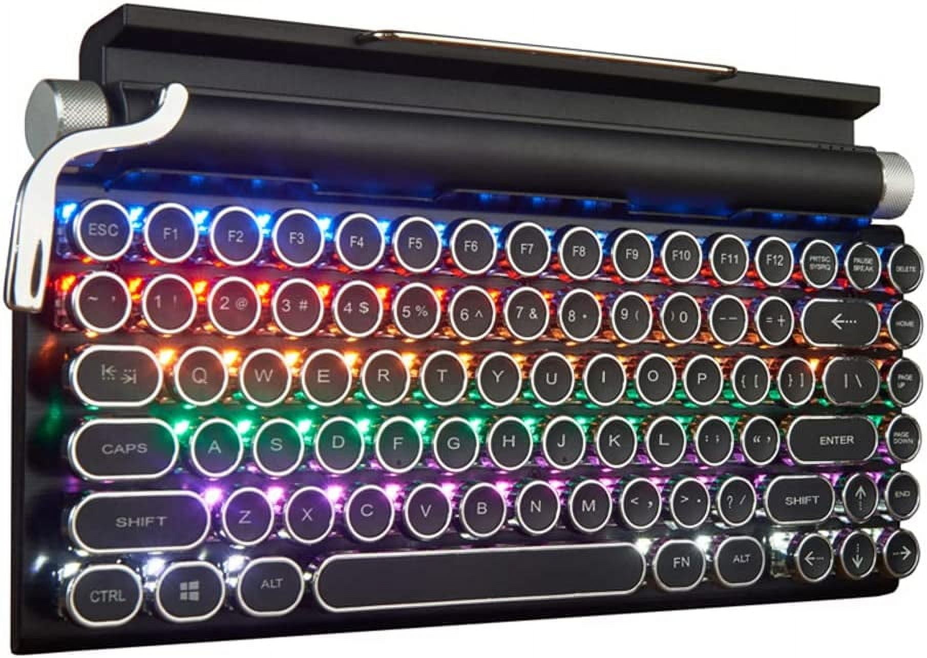 83-Key Typewriter Keyboard, Retro Style Wireless Bluetooth Keyboard ...