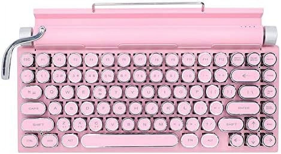 83-Key Typewriter Keyboard, Retro Style Wireless Bluetooth Keyboard ...
