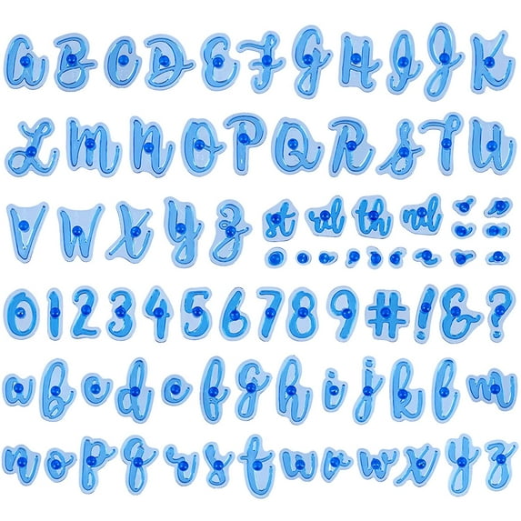 83 Pcs Fun Alphabet Number Cake Stamp Set, Special Characters & Numbers ...