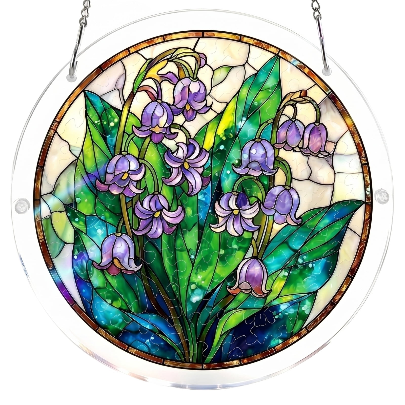 83-Piece Acrylic Puzzle Sun Catcher Window Hanging Decor with Colorful ...
