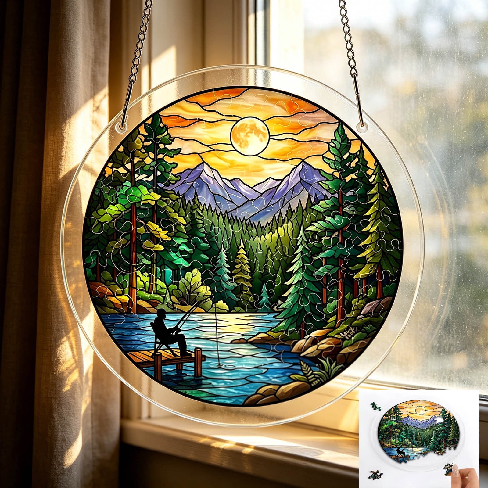 83 Piece Stained Glass Window Puzzle, Acrylic Suncatcher for Adults, 7. ...