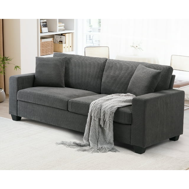 83 inch Sofa Comfy Sofa Couch 3-Seat Sofa Modern Couch with Extra Deep ...