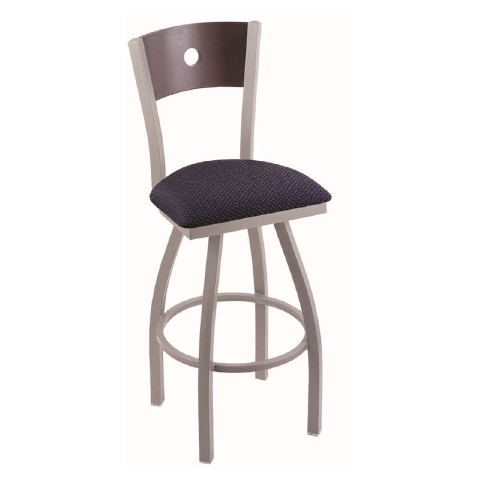 830 Voltaire 25" Counter Stool with Pewter Finish, Axis Denim Seat ...