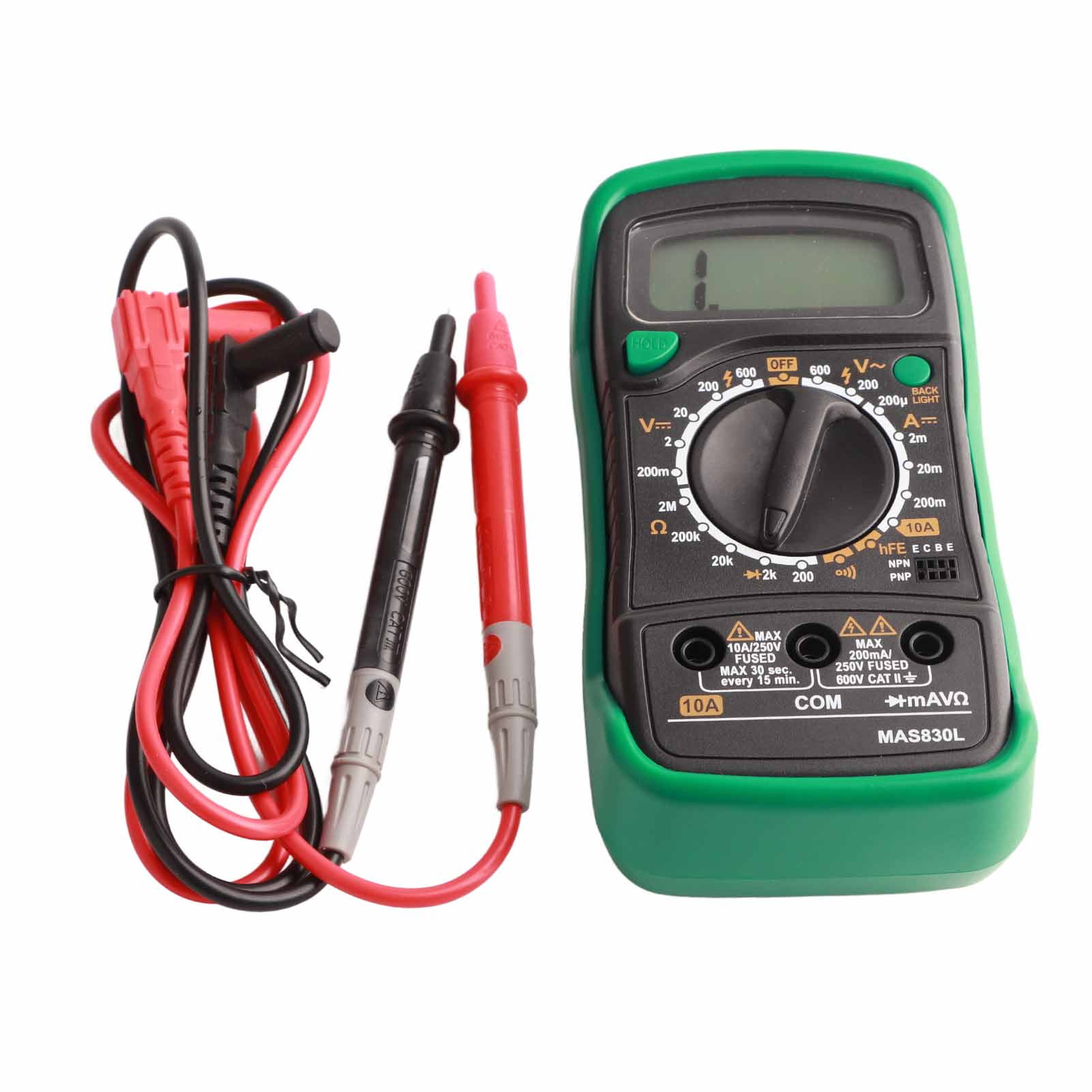 830L Volt/Amp/Ohm Meter for Electricians Portable High Precision ...