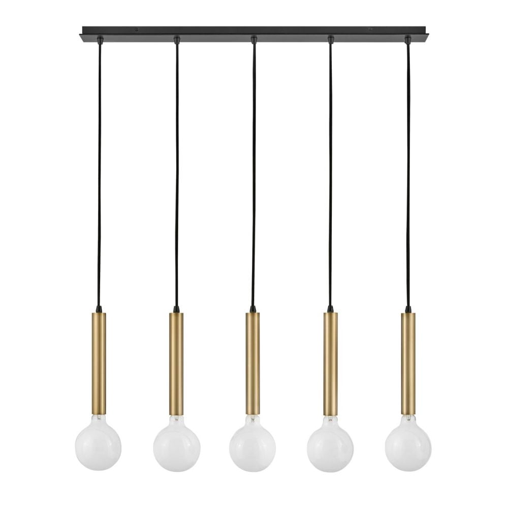 83206LCB Lark Bobbie - 5 Light Linear Chandelier In Mid-Century Modern ...