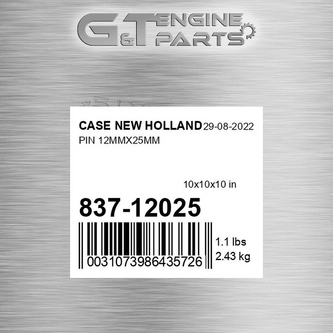 837-12025 PIN 12MMX25MM fits CASE NEW HOLLAND (New OEM) - Walmart.com