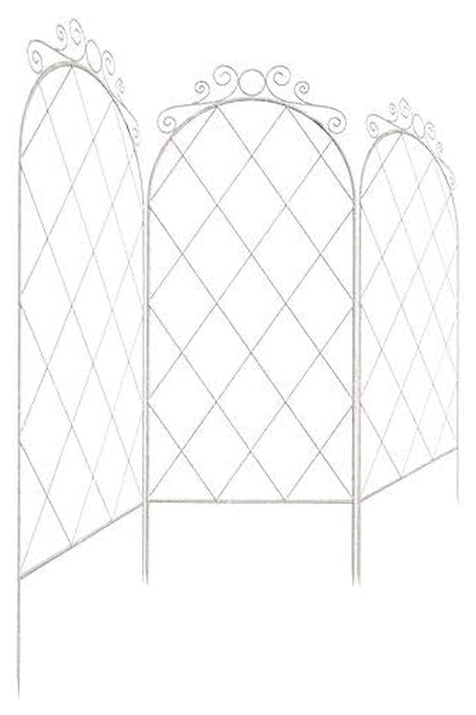 83790 French Country Scroll Trellises, Aged White, 60" H, Pack of 3 ...