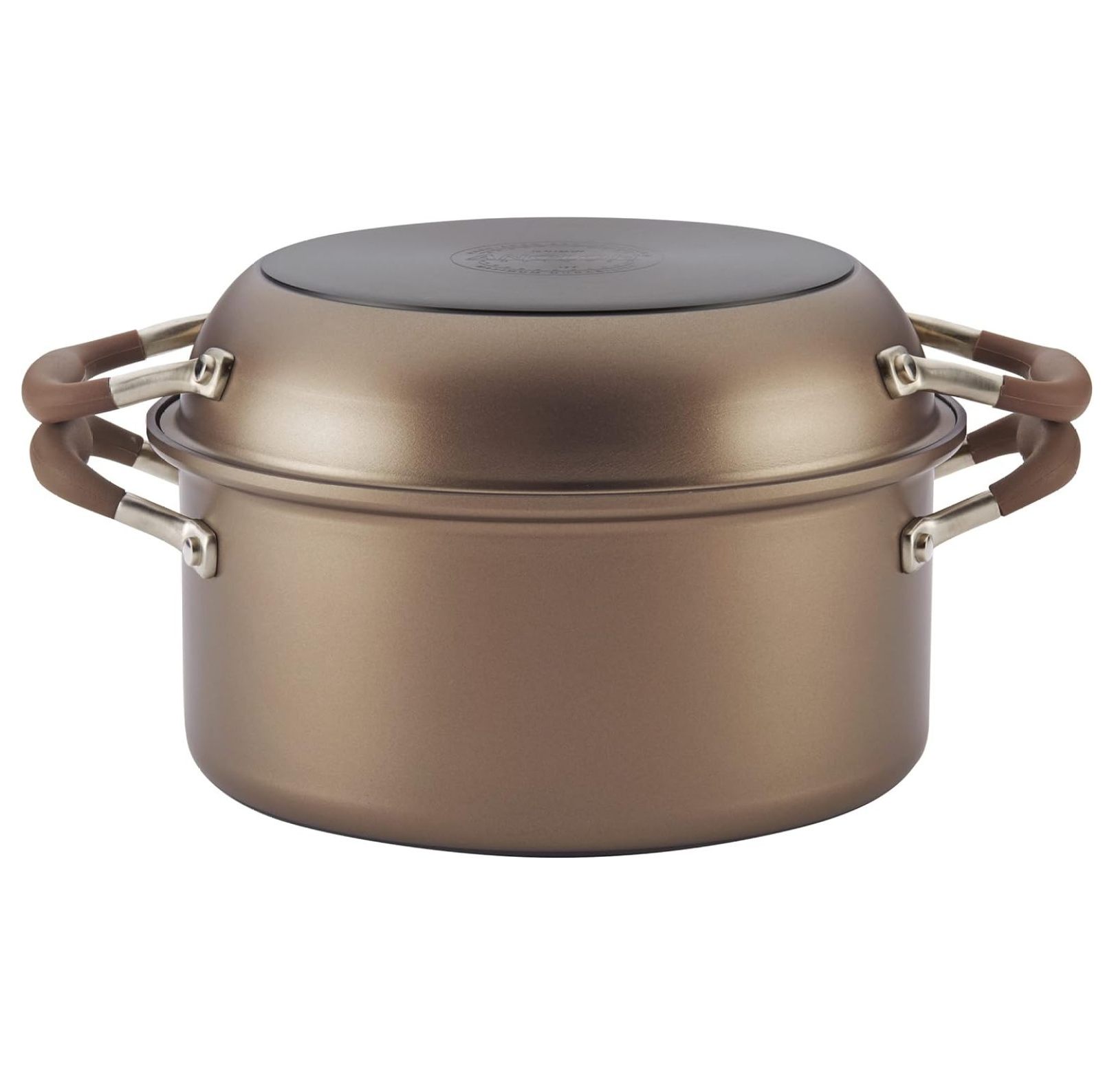 83868 Advanced Hard Anodized Nonstick Stockpot / Dutch Oven with Frying ...