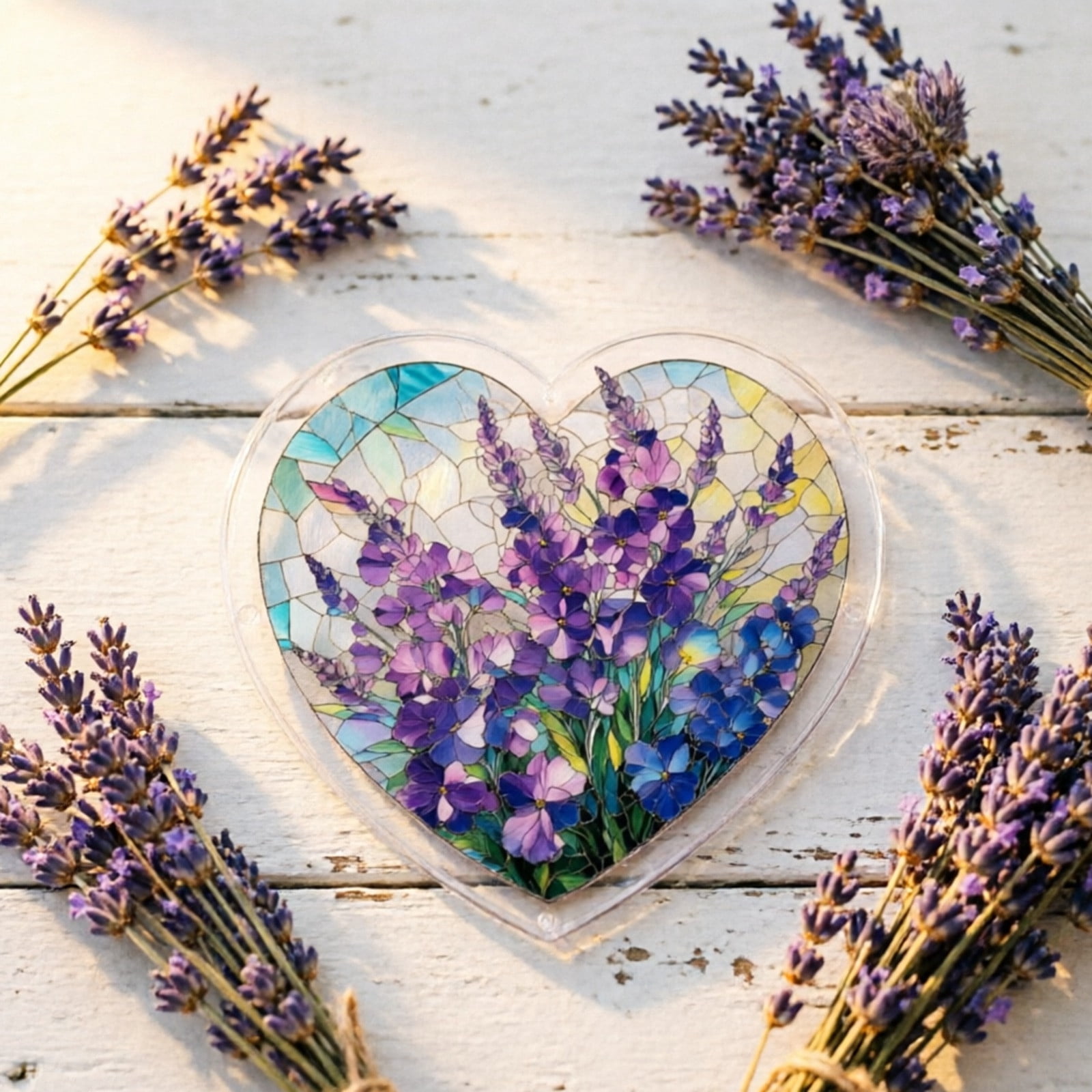 83Pcs Heart Shaped Acrylic Puzzle Wind Chime, DIY Handmade Decorative ...