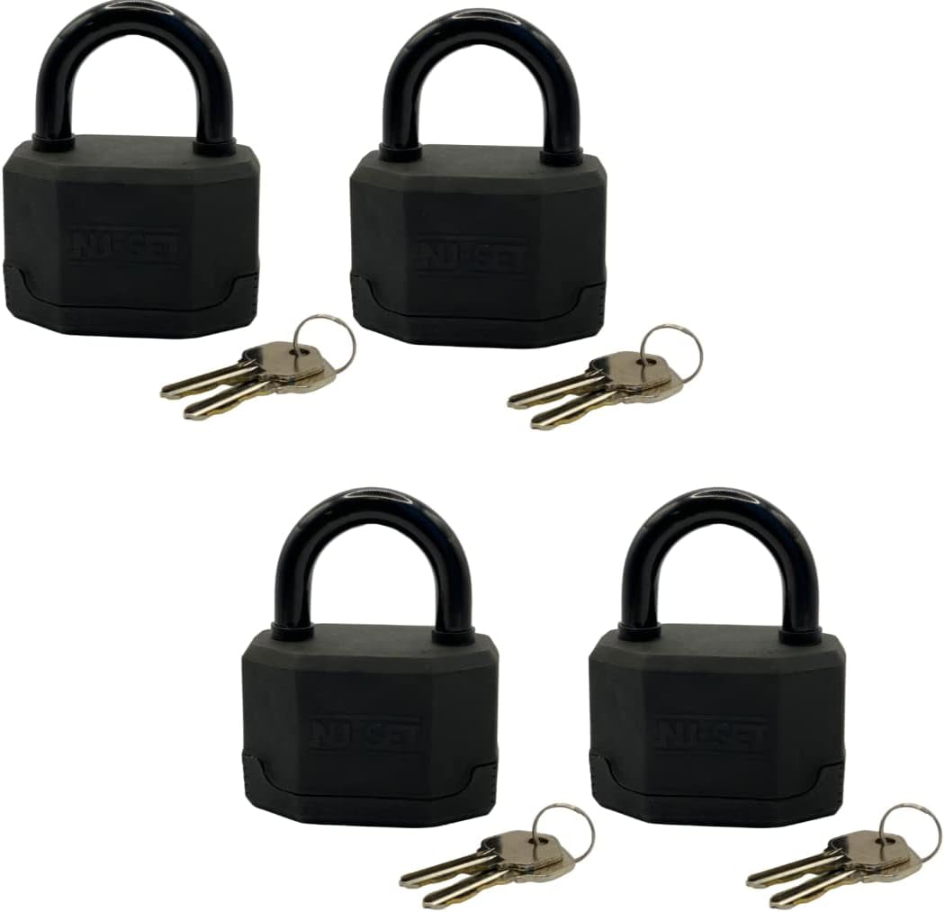 83mm Heavy Duty Keyed Alike Padlocks, Laminated Steel, Vinyl Covered (Pack of 4) - Walmart.com