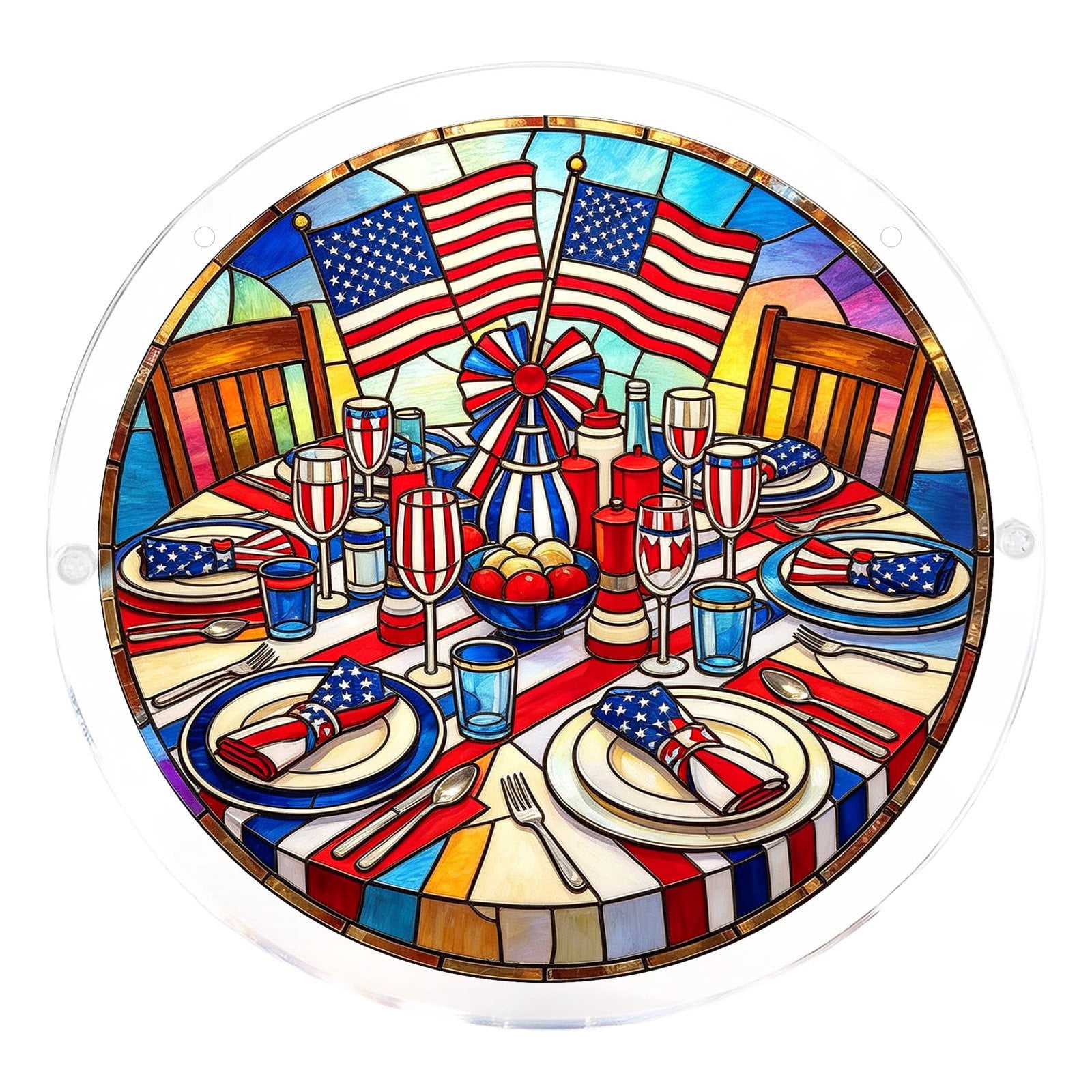 83pcs 4th of July Acrylic Puzzle Toys American Flag Star Firework ...