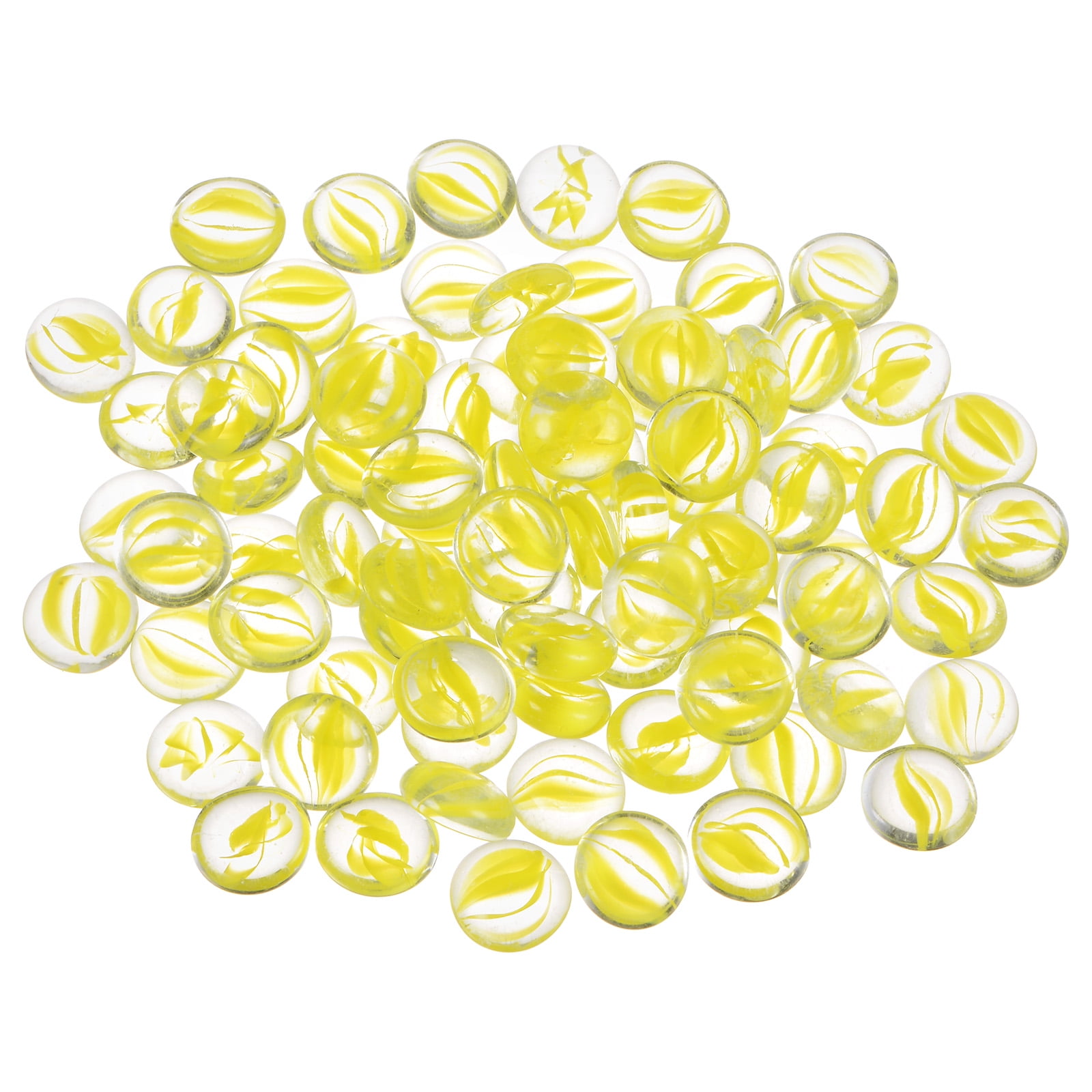 83pcs Fire Glass Beads for Fire Pit, 3/4" Luster Glass Marbles for Fish ...