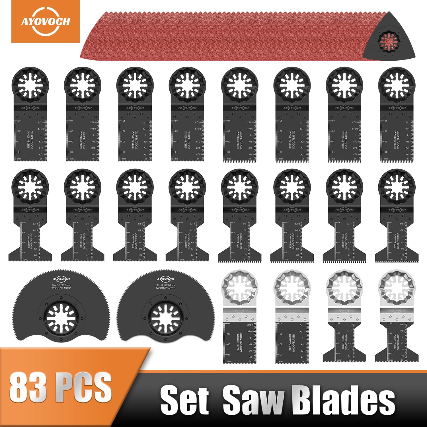 83pcs Multi Tool Blade Set For Dewalt Bosch Makita Oscillating Saw ...