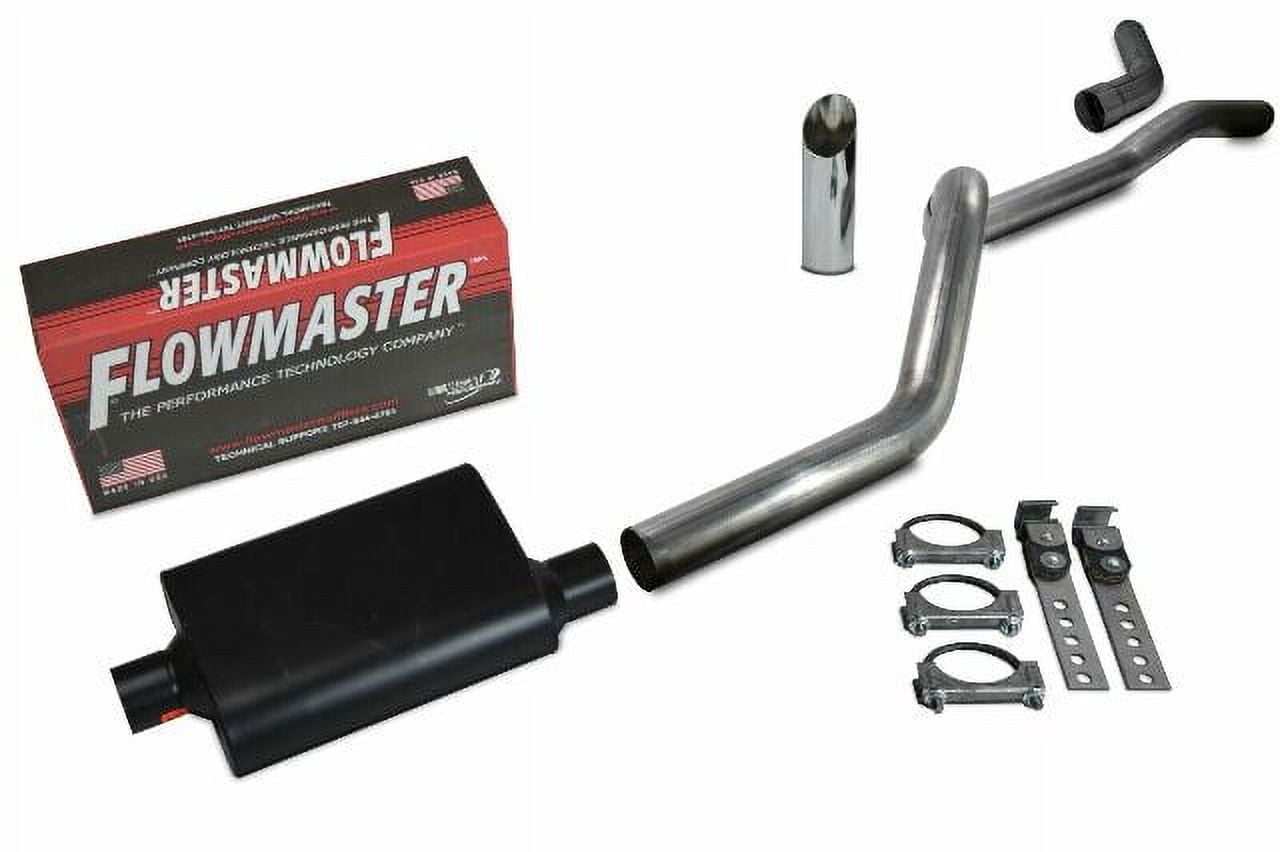 84-01 Jeep Cherokee 2.5" Aluminized Exhaust Kit Flowmaster Super 44 Tip ...