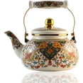 84.54oz Vintage Boho Floral Ceramic Tea Kettle - Tea Pot with Ceramic ...