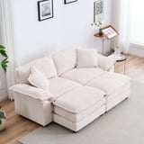 84.6 "oversized modular combination sofa, modern corduroy living room ...