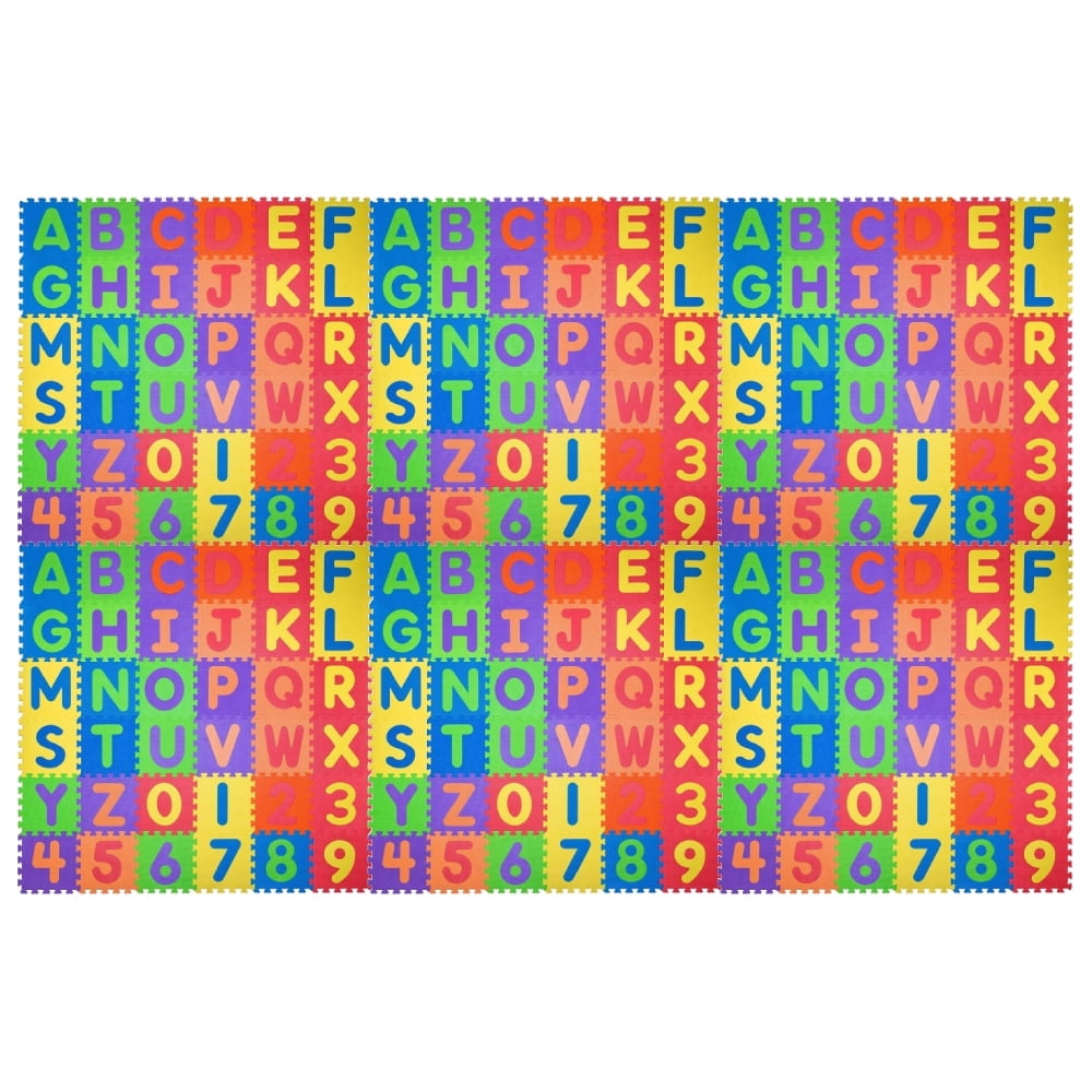 84.6inx56.4in Alphabet Play Mat For Kids Toddlers - Interlocking Foam ...