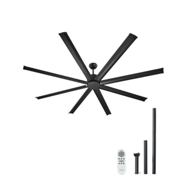 84" Aluminum Ceiling Fan No Light Remote Control Reversible DC Motor ...