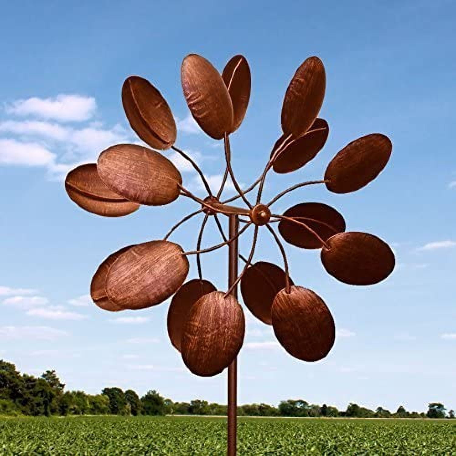 84" Big Modern Art Kinetic Wind Sculpture Brushed CoJIARUIer Finish ...