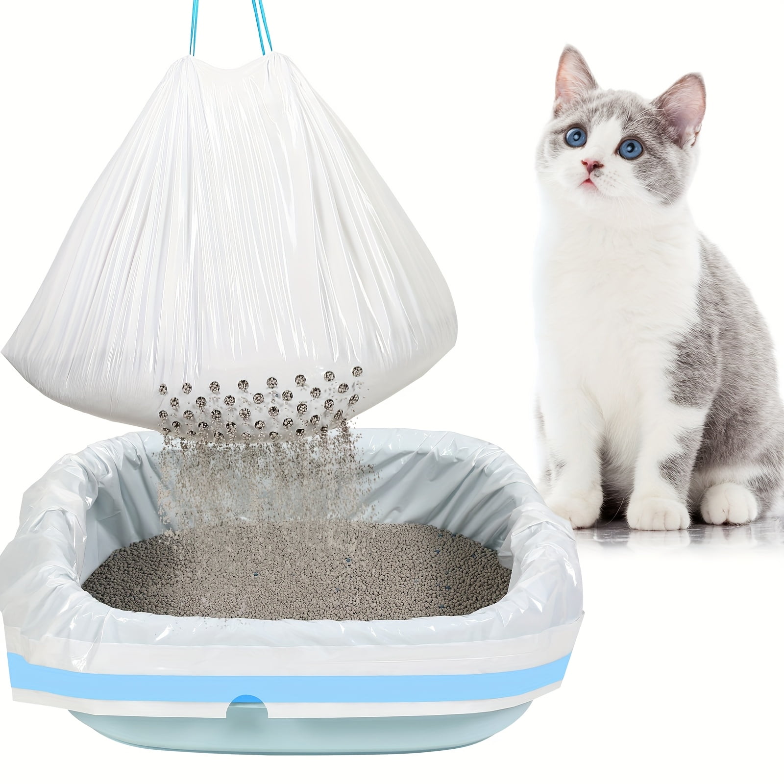 84 Count Large Sifting Cat Litter Bags 31 X 18 Inch Cat Litter Box ...