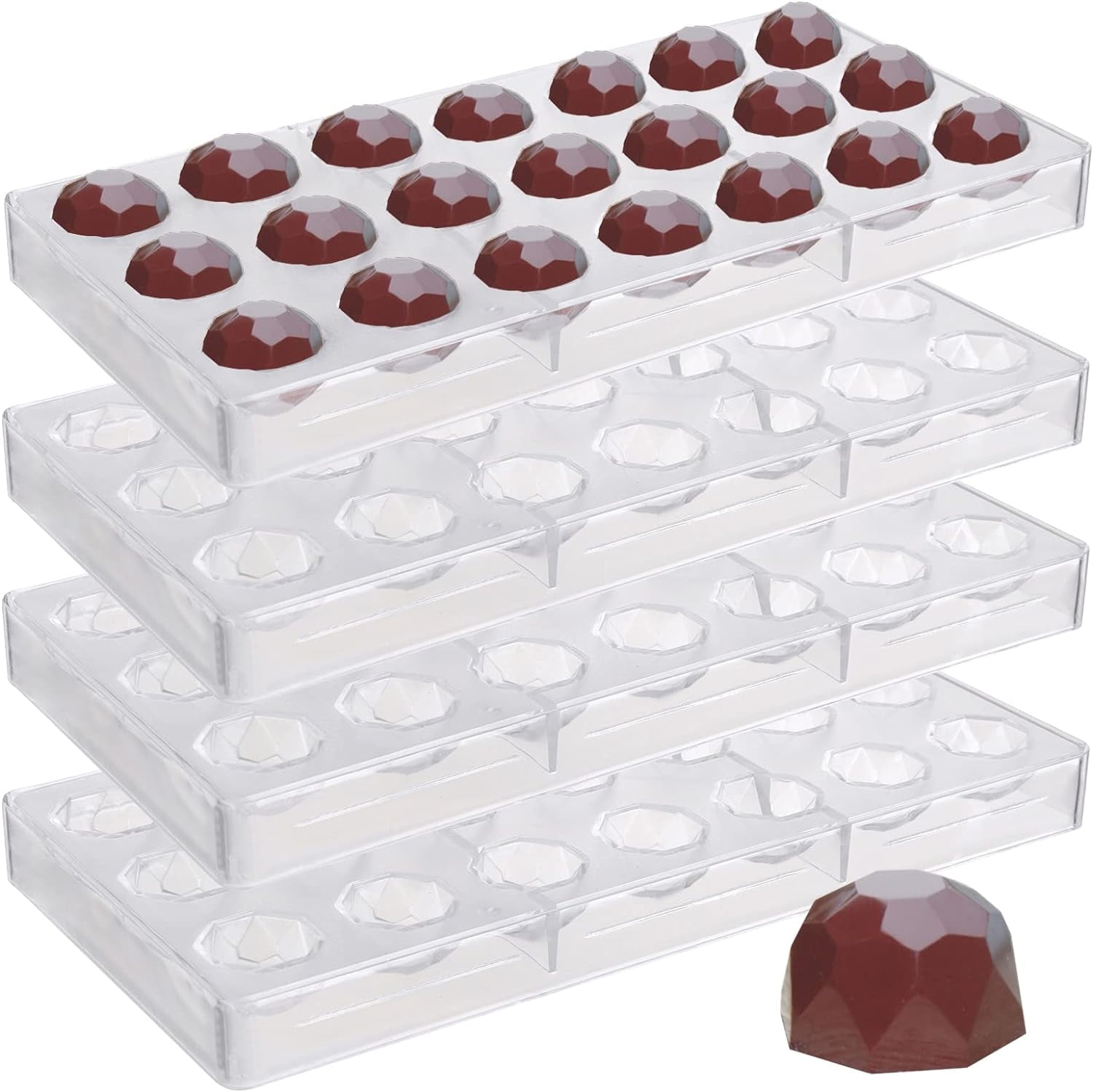 84 Grids Polycarbonate Chocolate Mold Candy Making Molds, Diamond ...